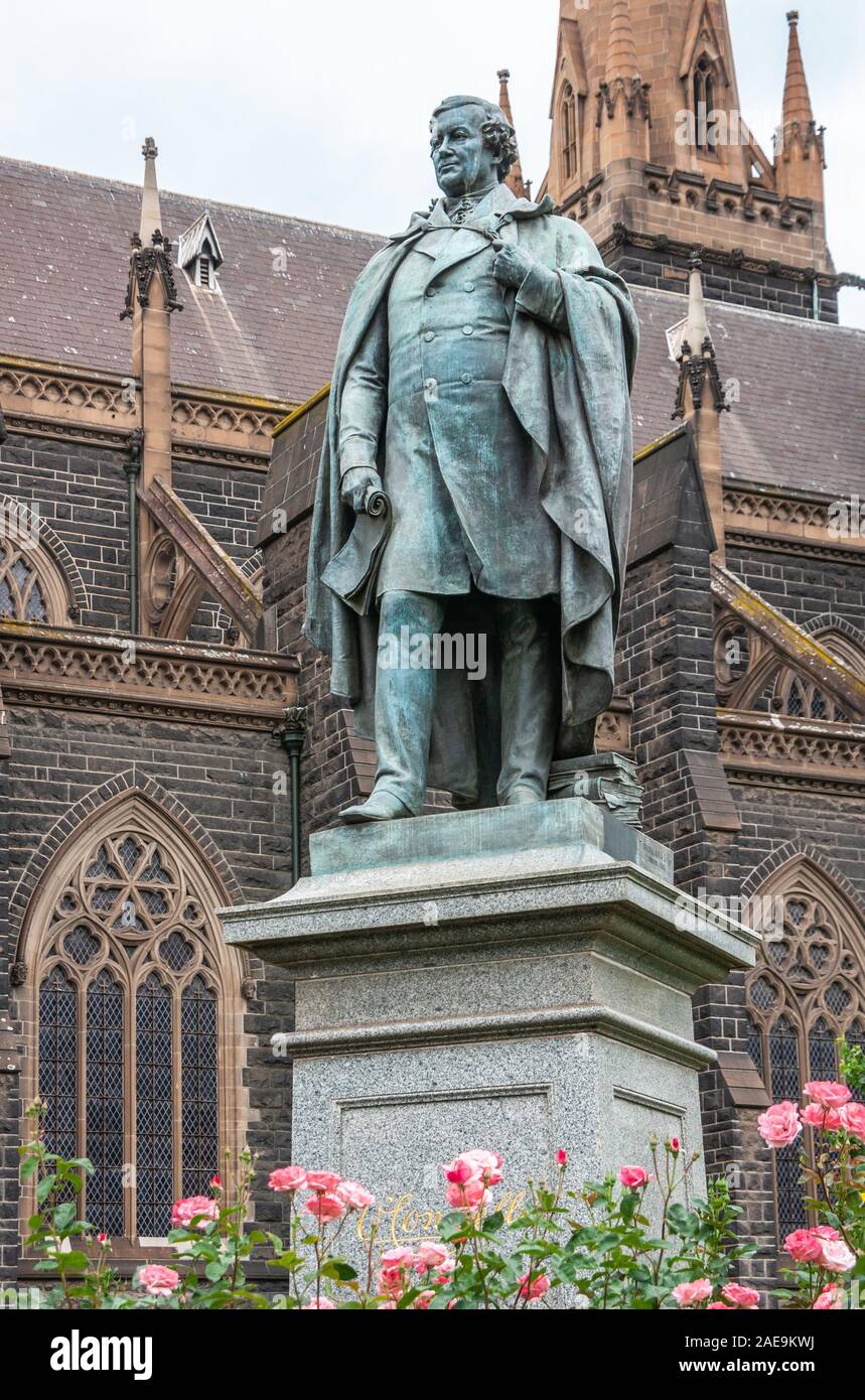 Melbourne, Australia - November 16, 2009: Green bronze statue of Daniel ...
