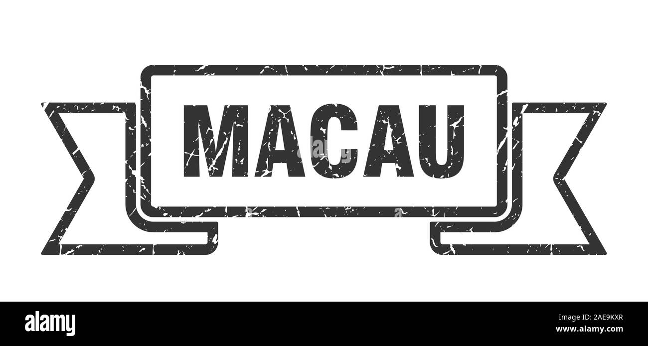 Macau ribbon. Black Macau grunge band sign Stock Vector Image & Art - Alamy