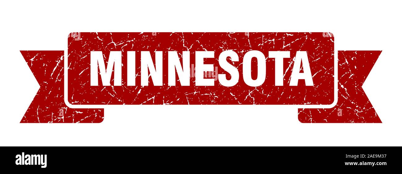Minnesota ribbon. Red Minnesota grunge band sign Stock Vector Image ...