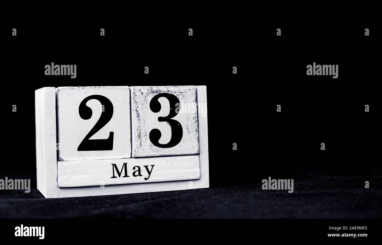 May 23rd, Twenty-third of May, Day 23 of month May - vintage wooden ...
