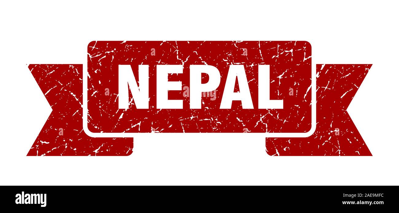 Nepal ribbon. Red Nepal grunge band sign Stock Vector Image & Art - Alamy