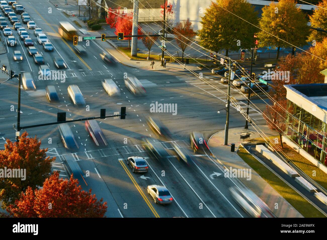 Aerial intersection walking hi-res stock photography and images - Alamy