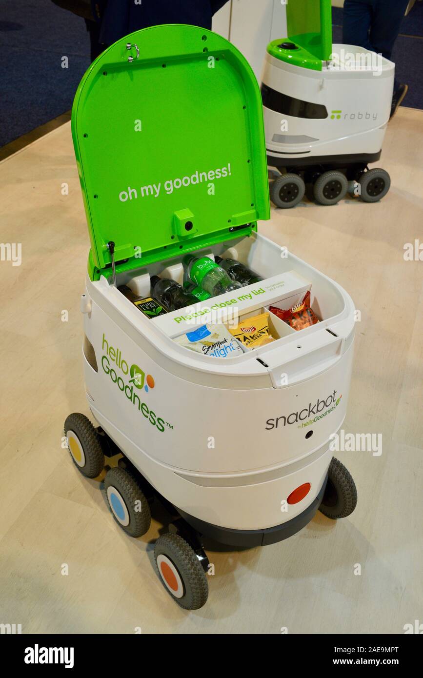 SnackBot autonomous, self-driving robot designed to deliver PepsiCo ...