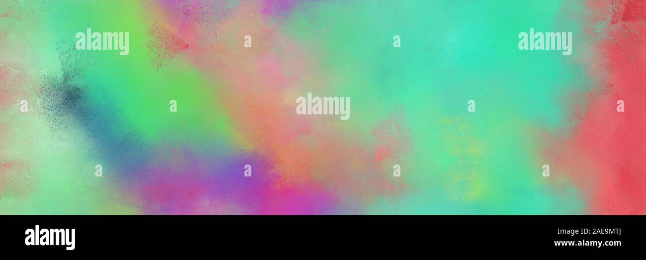 dark sea green, medium aqua marine and mulberry color painted banner ...
