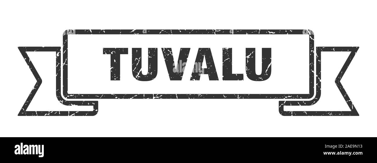 Tuvalu ribbon. Black Tuvalu grunge band sign Stock Vector Image & Art ...