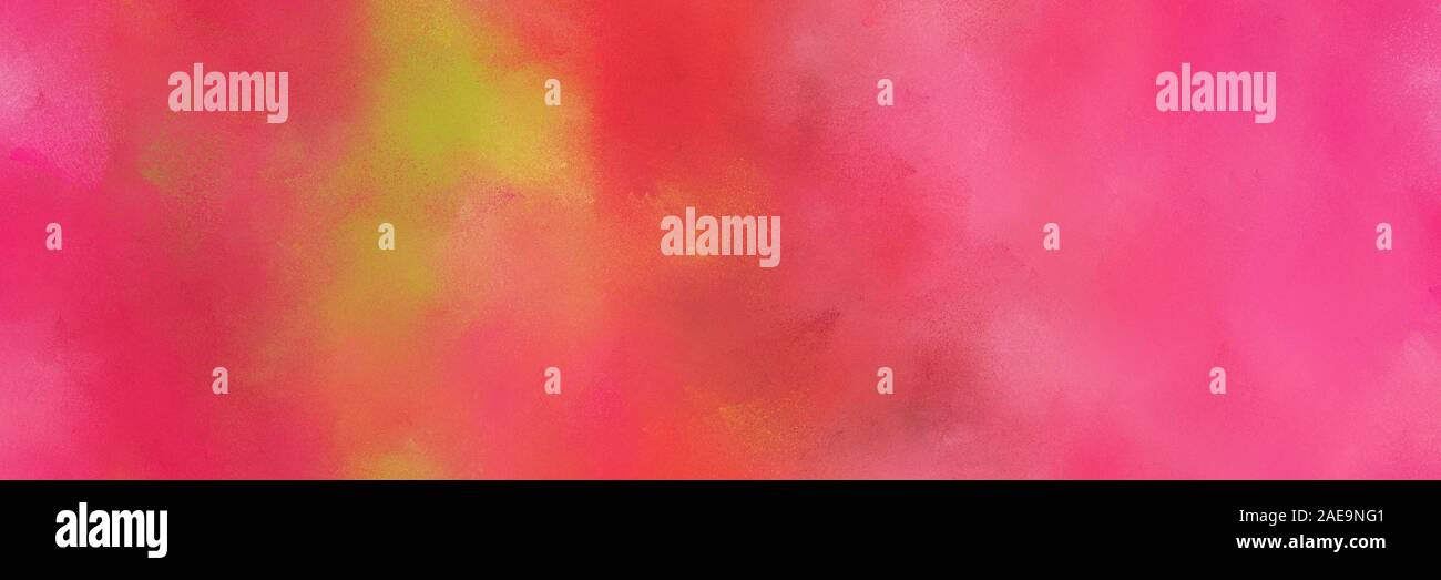 abstract indian red, peru and hot pink colored diffuse painted banner ...