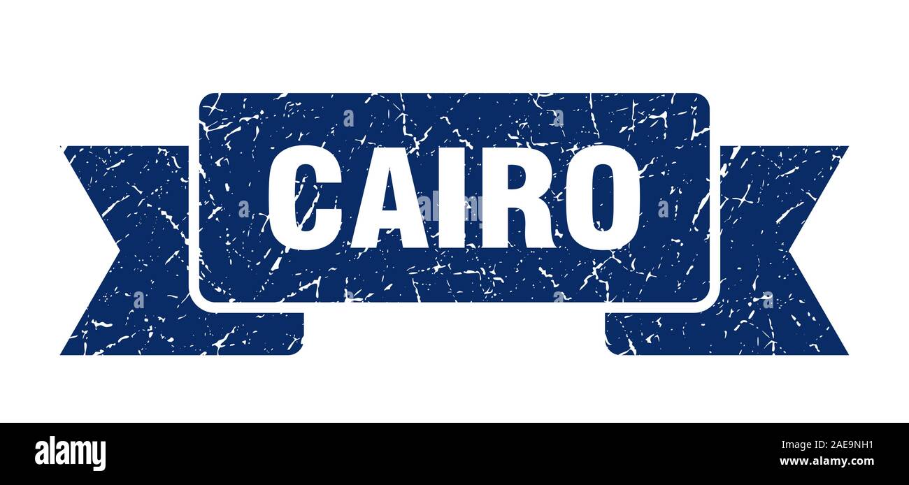 Cairo ribbon. Blue Cairo grunge band sign Stock Vector Image & Art - Alamy