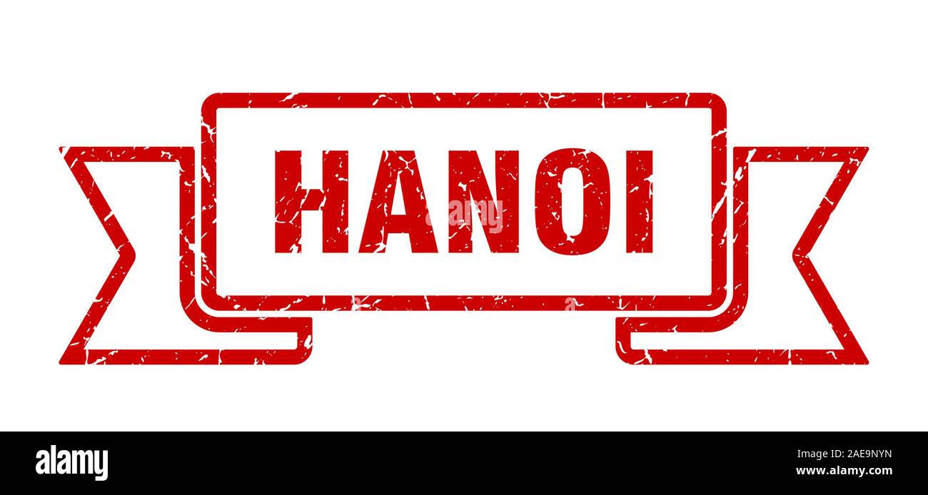 Hanoi ribbon. Red Hanoi grunge band sign Stock Vector Image & Art - Alamy