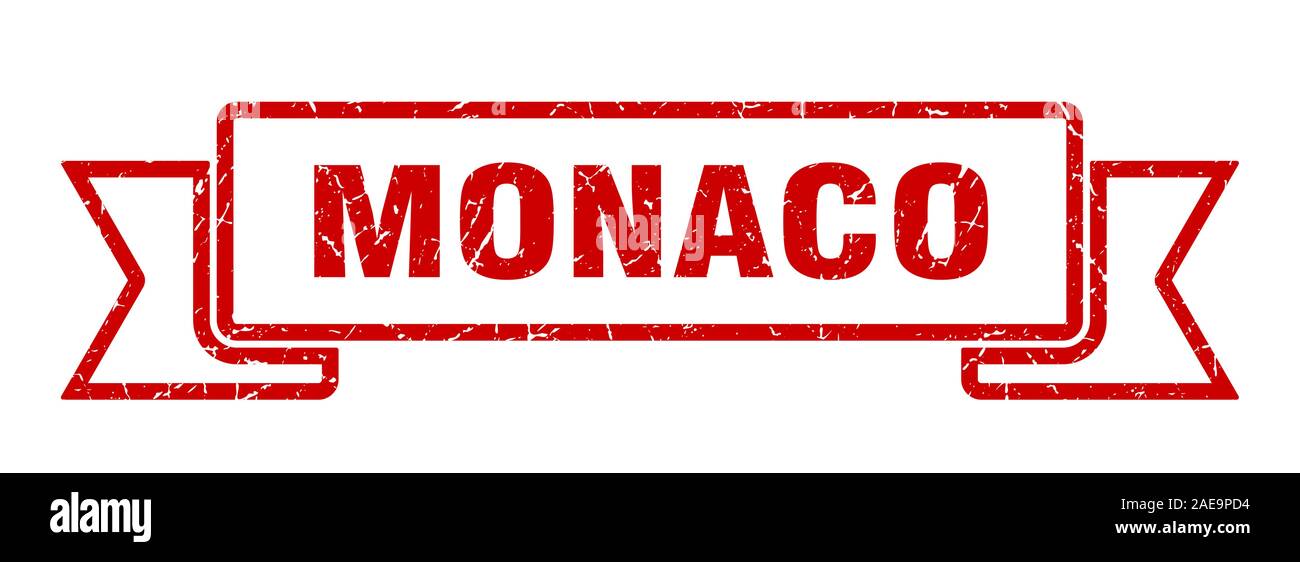 Monaco ribbon. Red Monaco grunge band sign Stock Vector Image & Art - Alamy