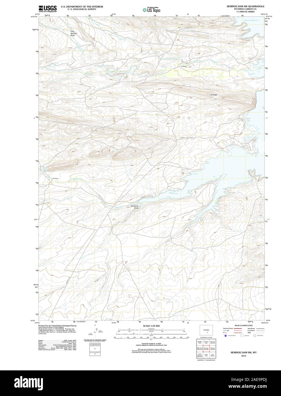 Map of seminoe hi-res stock photography and images - Alamy