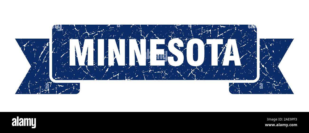 Minnesota ribbon. Blue Minnesota grunge band sign Stock Vector Image ...