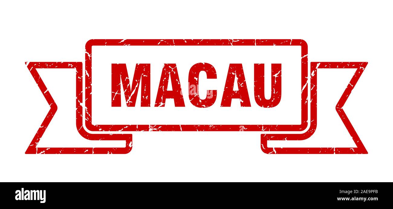 Macau ribbon. Red Macau grunge band sign Stock Vector Image & Art - Alamy