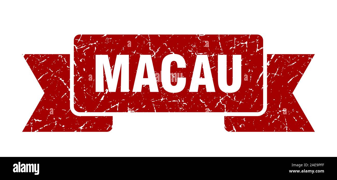 Macau ribbon. Red Macau grunge band sign Stock Vector Image & Art - Alamy
