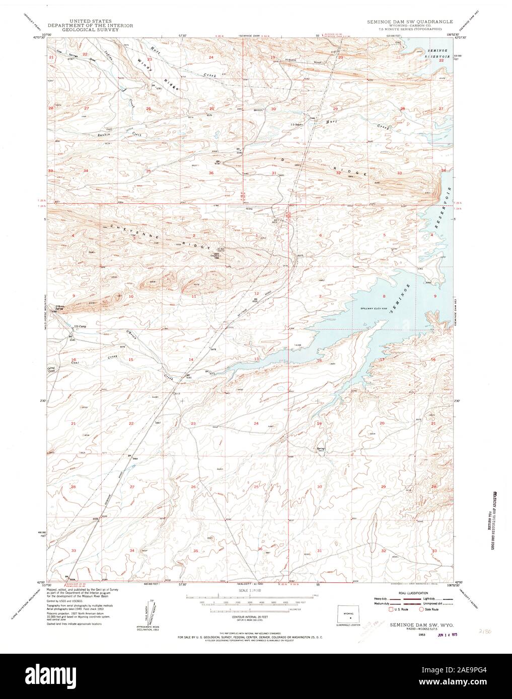 Seminoe map hi-res stock photography and images - Alamy