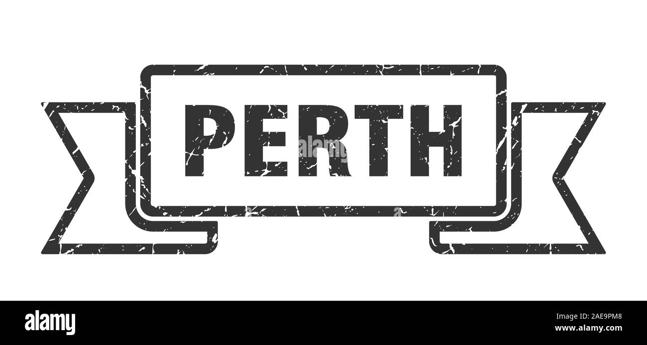 Perth ribbon. Black Perth grunge band sign Stock Vector Image & Art - Alamy
