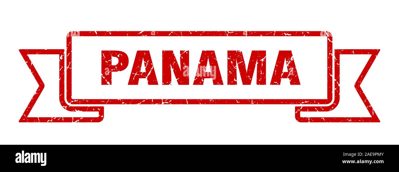 Panama ribbon. Red Panama grunge band sign Stock Vector Image & Art - Alamy