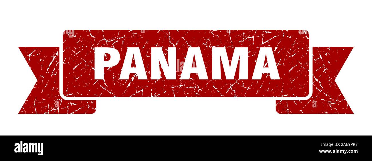 Panama ribbon. Red Panama grunge band sign Stock Vector Image & Art - Alamy