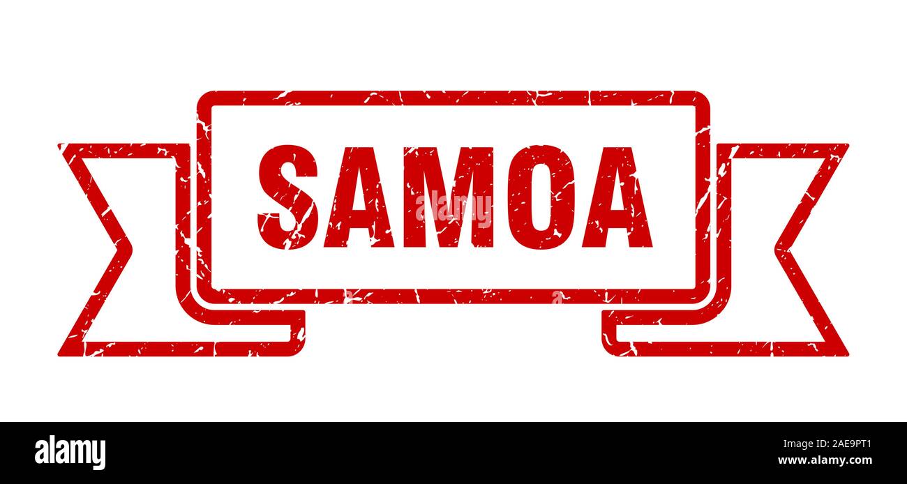 Samoa ribbon. Red Samoa grunge band sign Stock Vector Image & Art - Alamy