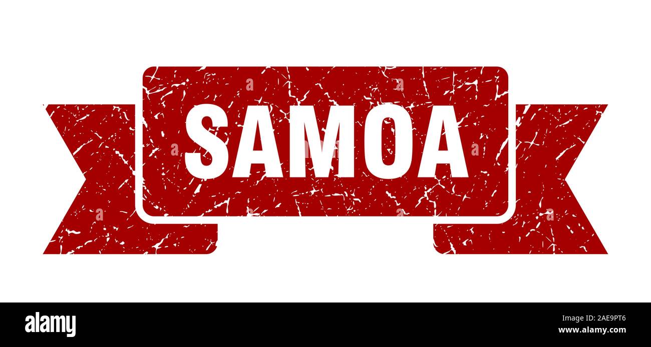 Samoa ribbon. Red Samoa grunge band sign Stock Vector Image & Art - Alamy