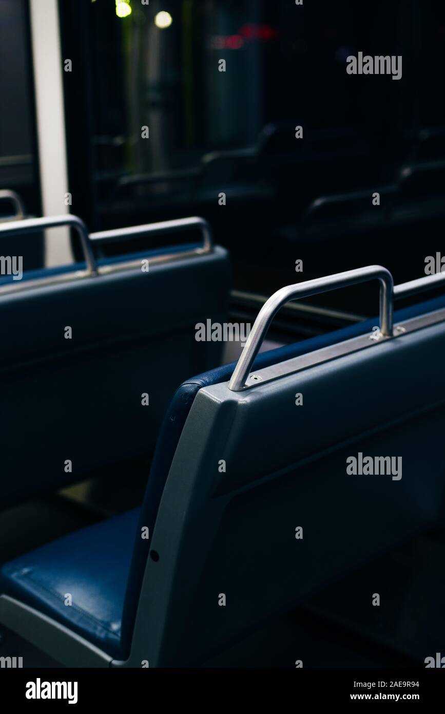 Interior of subway train car in calgary Metro system, canada Stock ...