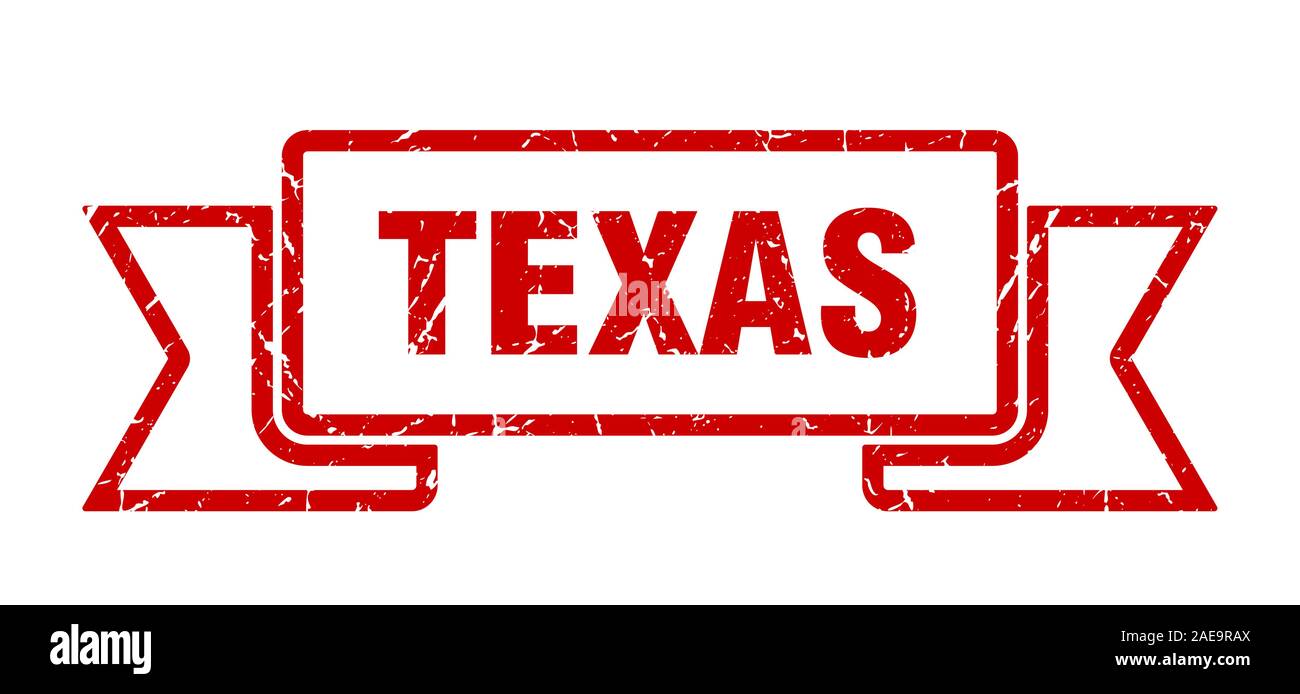 Texas ribbon. Red Texas grunge band sign Stock Vector Image & Art - Alamy