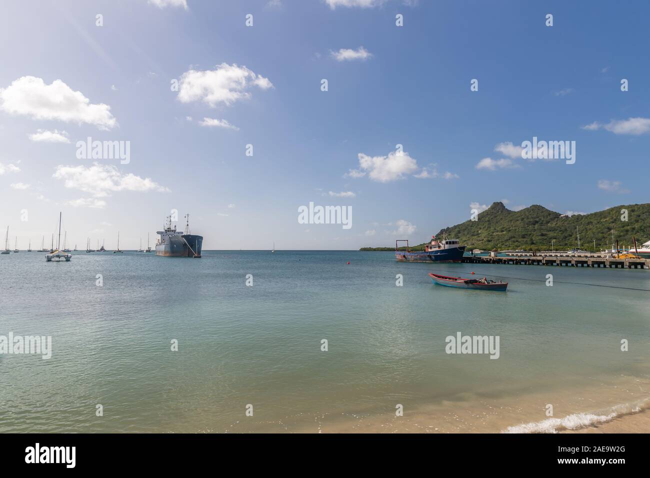 Tyrell bay view in Carriacou, Grenada Stock Photo - Alamy