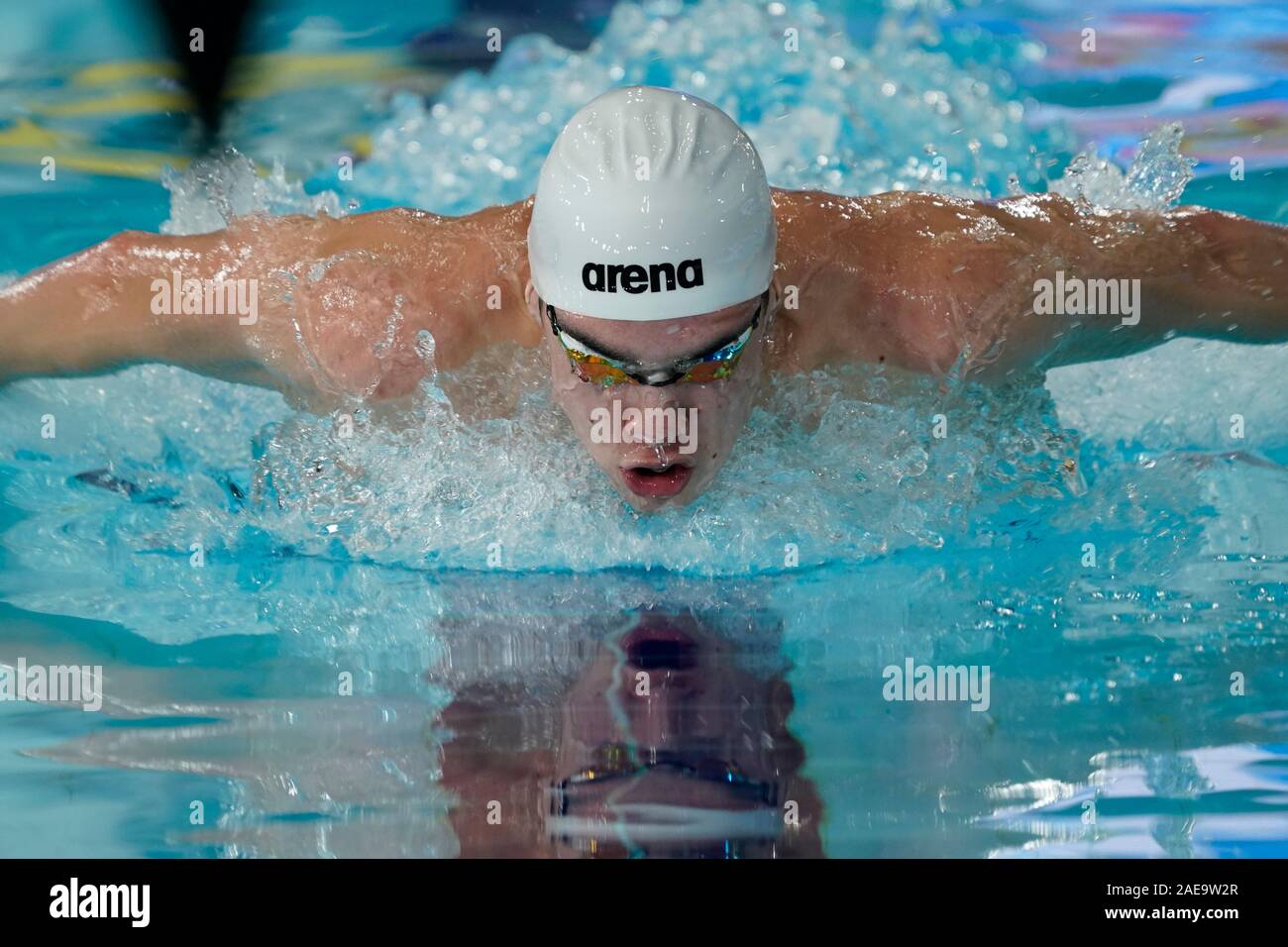 Svetlozar Nikolov BUL in 200 meter individual medley during LEN European Short Course Swimming Championships 2019 on December 6. 2019 in Tollcross Stadium in Glasgow UK Photo SCS Soenar Chamid AFLO St...