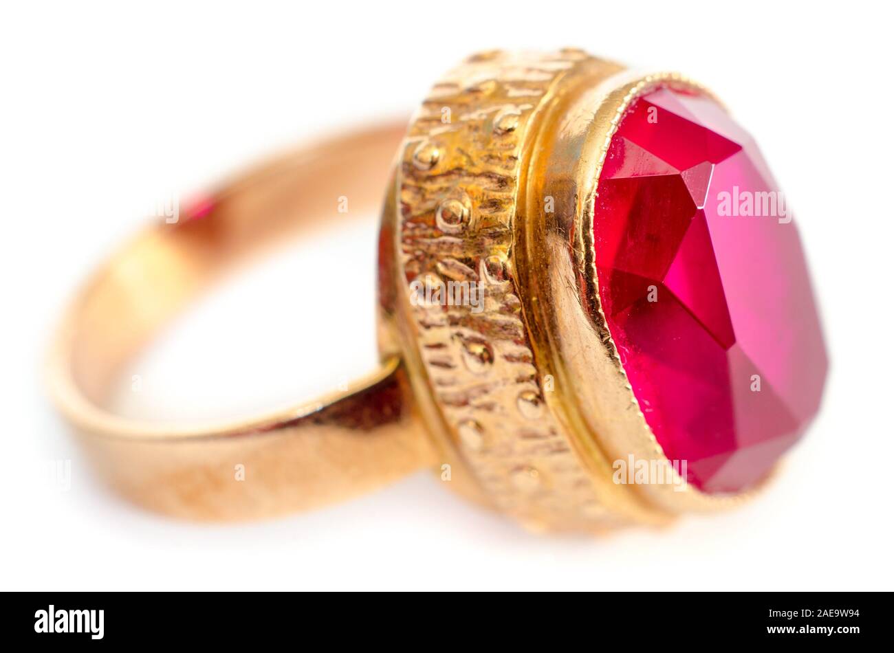 old jewelry ring isolated on a white background Stock Photo - Alamy