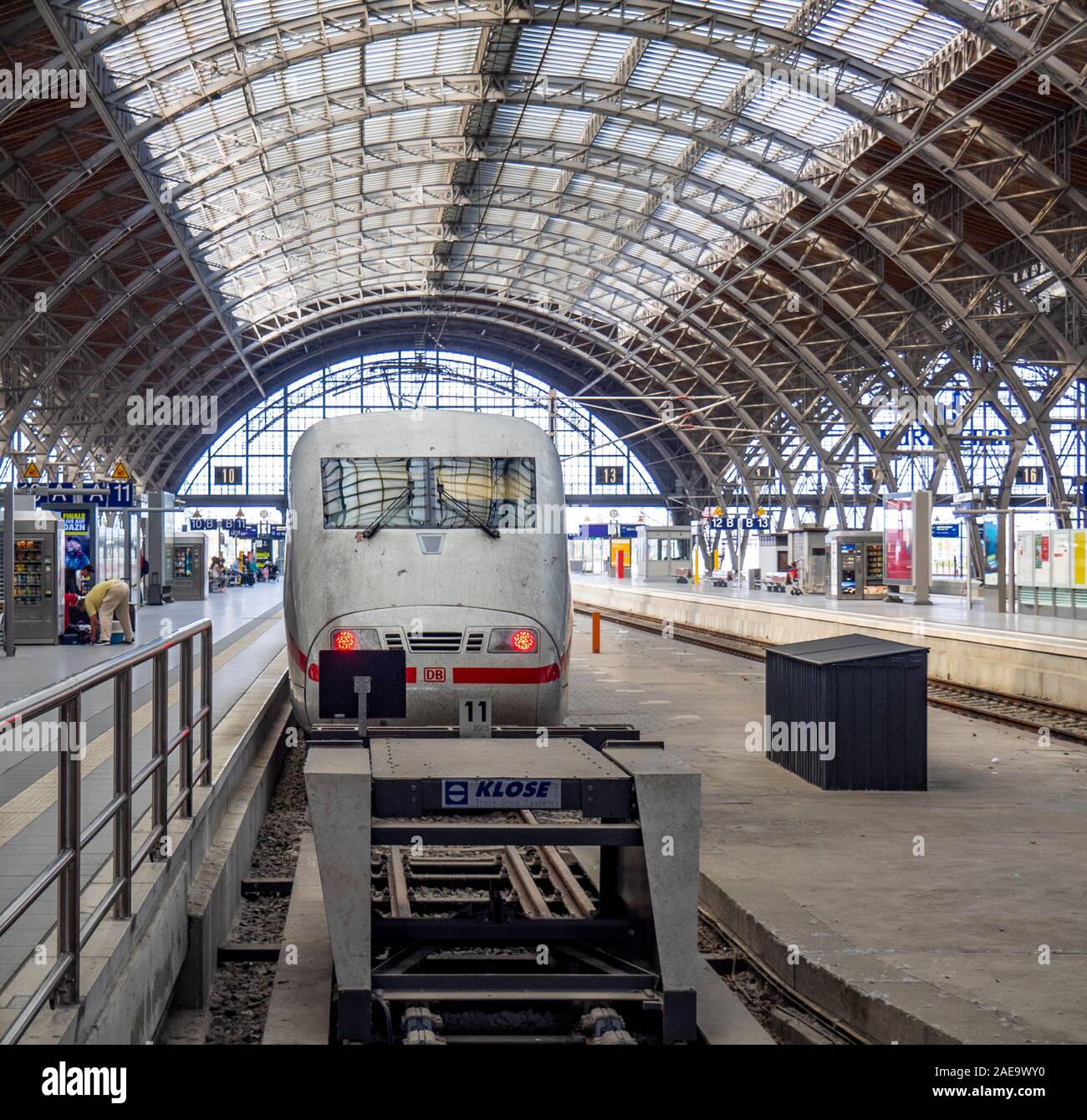 Train at Leipzig Hauptbahnhof Central Train Station Leipzig Saxony ...