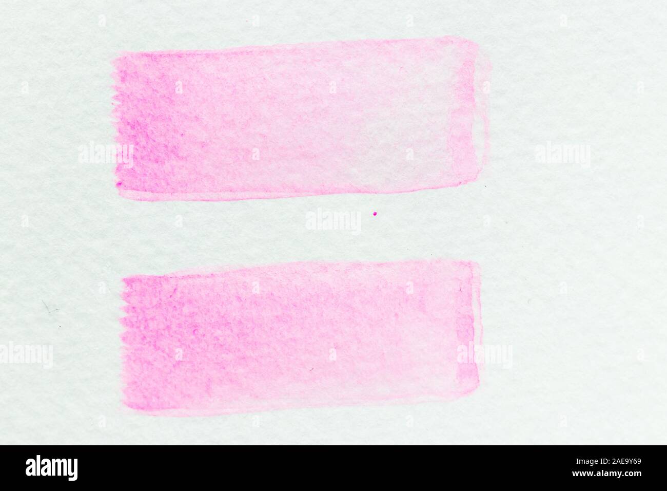 Pink color watercolor handdrawing as line brush on white paper ...