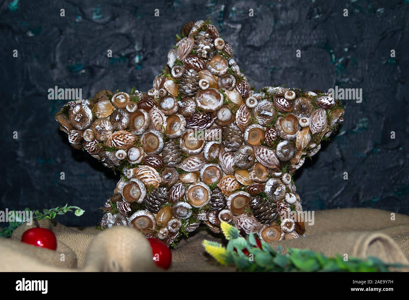 Handmade star decorated Stock Photo - Alamy