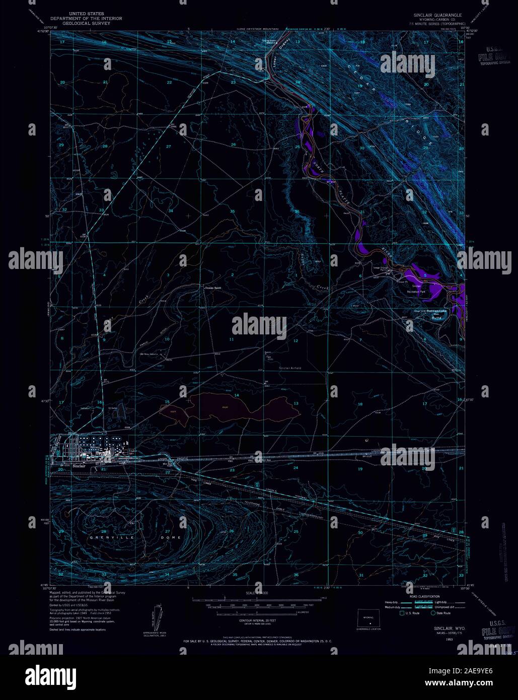 Map of sinclair hi-res stock photography and images - Alamy