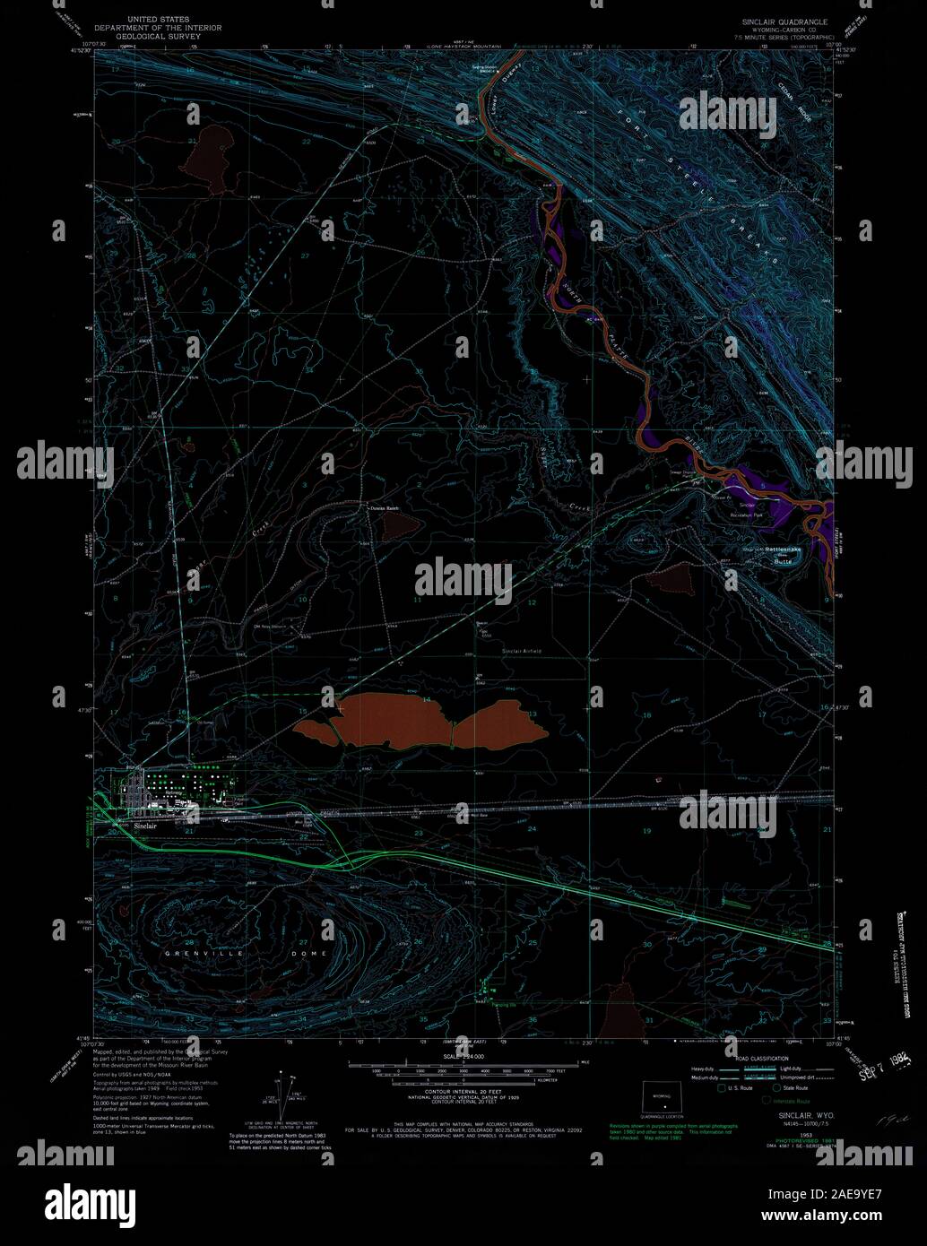 Map of sinclair hi-res stock photography and images - Alamy