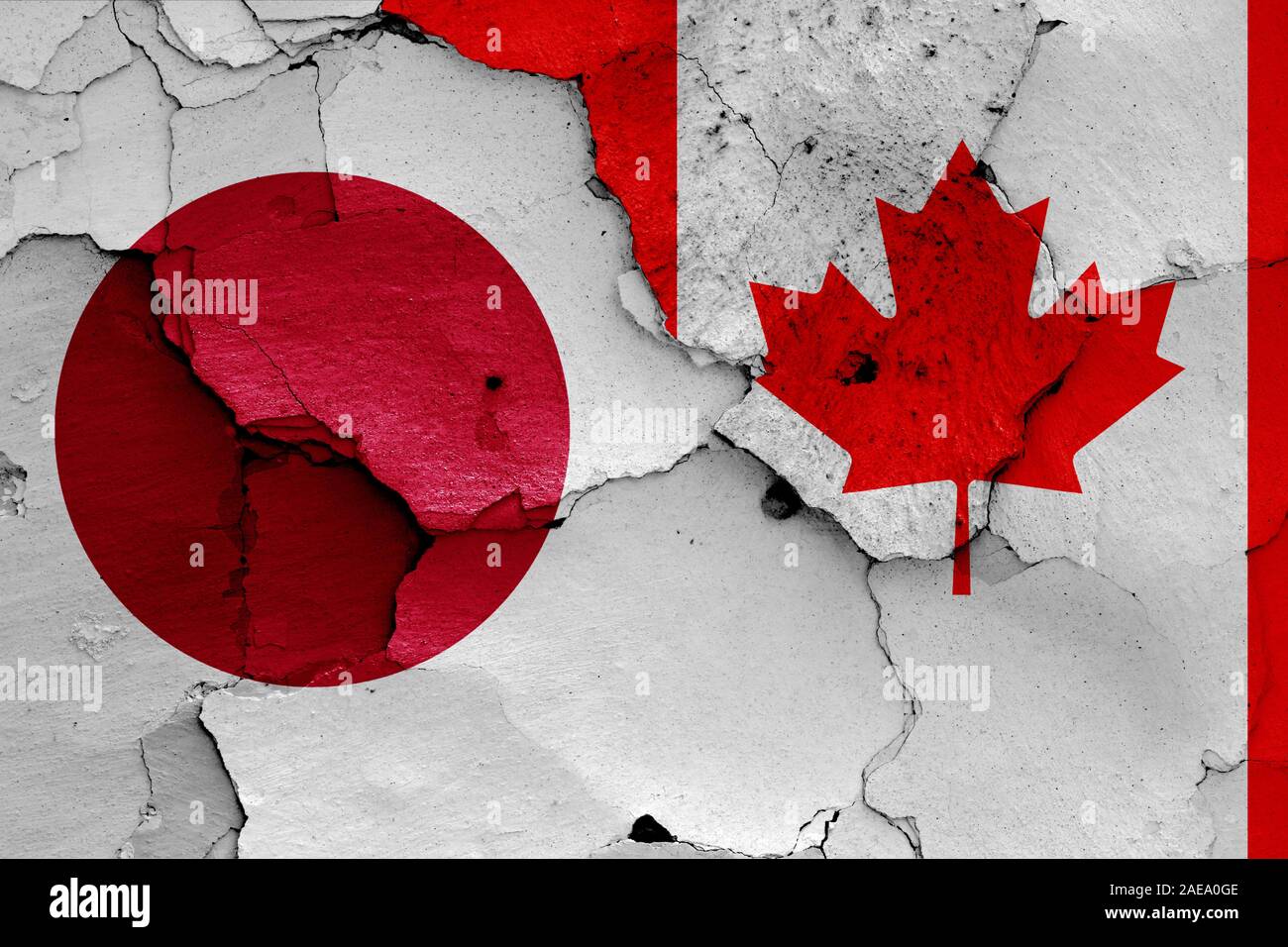 Japan canada flag hi-res stock photography and images - Alamy