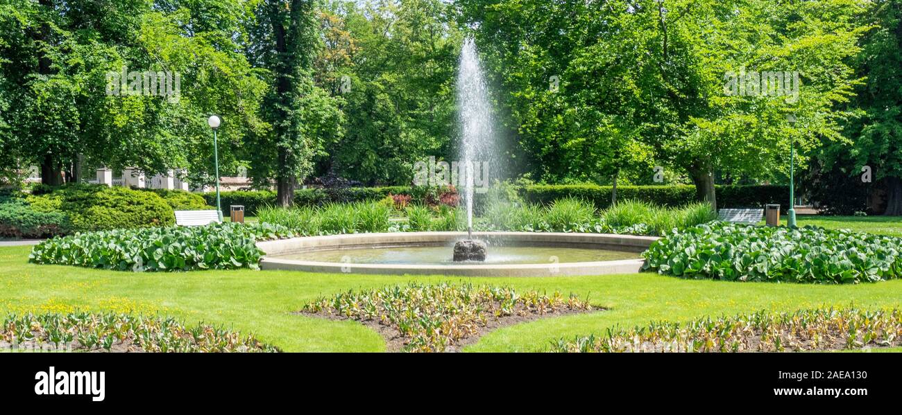 Fountain in Royal Garden Prague Castle complex Prague Czech Republic ...
