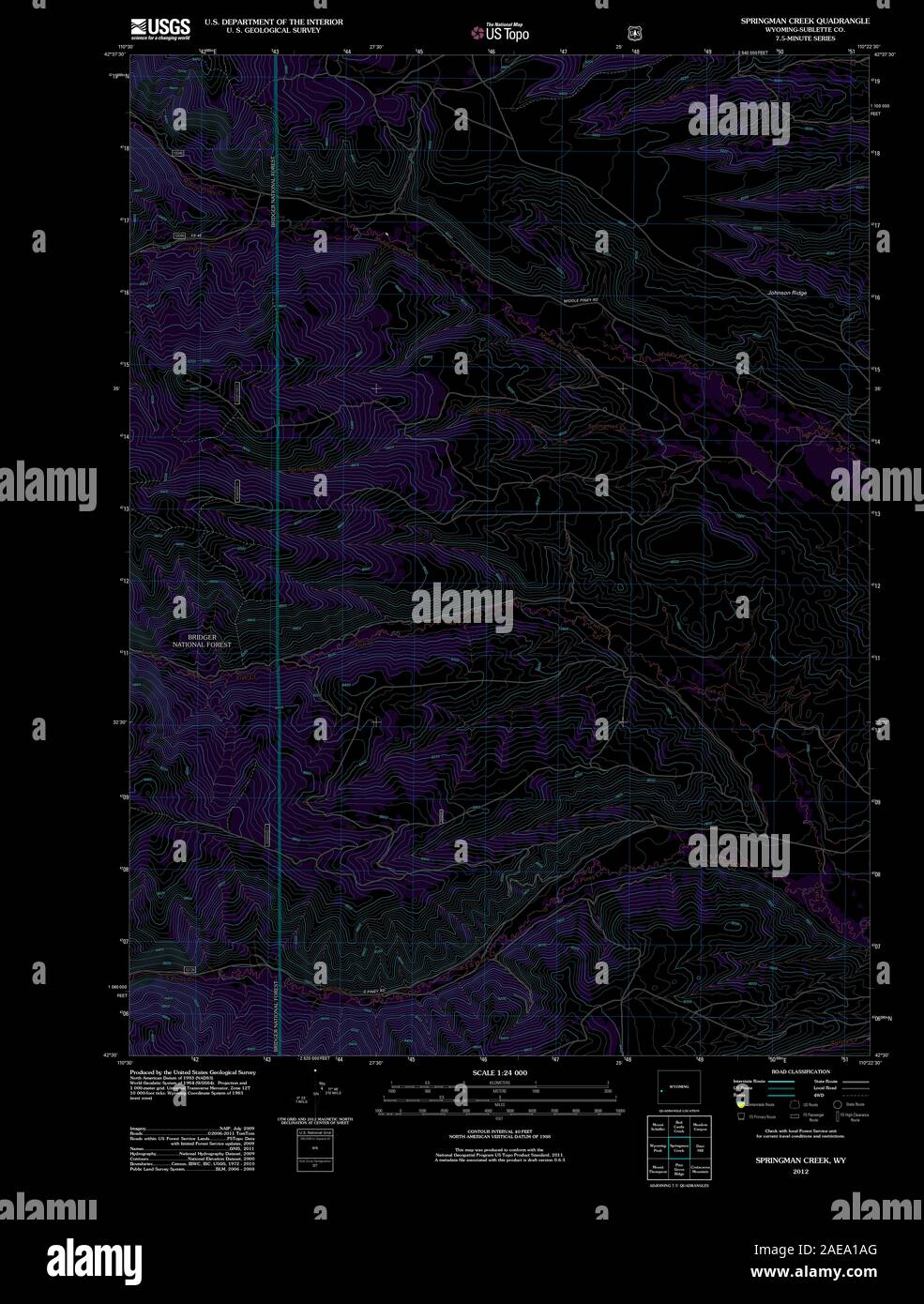 WY Springman Creek 20120614 TM Inverted Restoration Stock Photo - Alamy