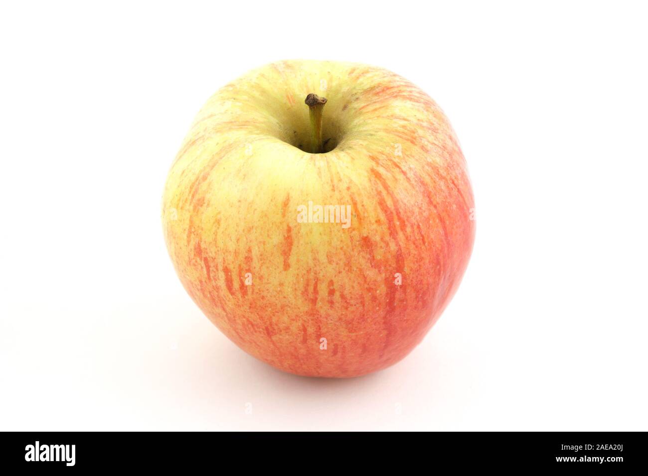 one red apple on white background Stock Photo - Alamy