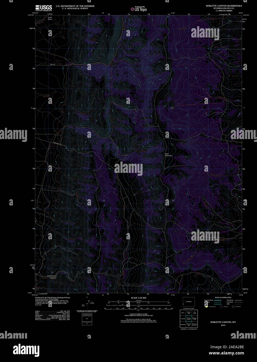Map of sublette hi-res stock photography and images - Alamy