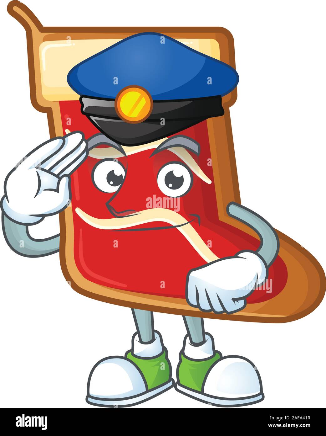 Santa shoes cookies Cartoon character dressed as a Police officer Stock ...