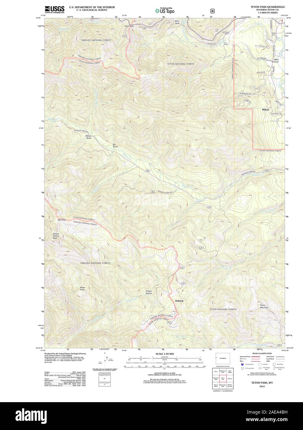 Teton map Cut Out Stock Images & Pictures - Alamy