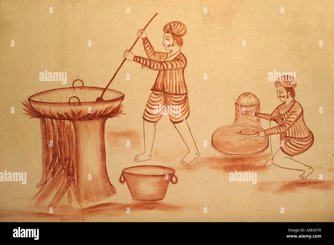 Mumbai, Maharashtra, India- Asia, Nov. 2015 - Illustration on wall ...