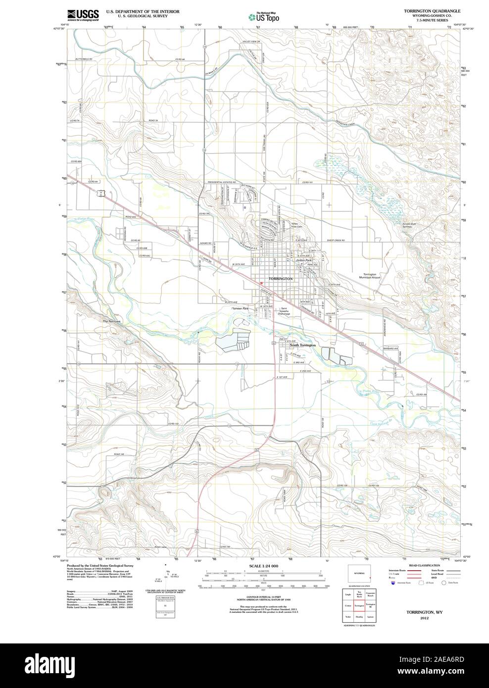 Map of torrington Cut Out Stock Images & Pictures - Alamy