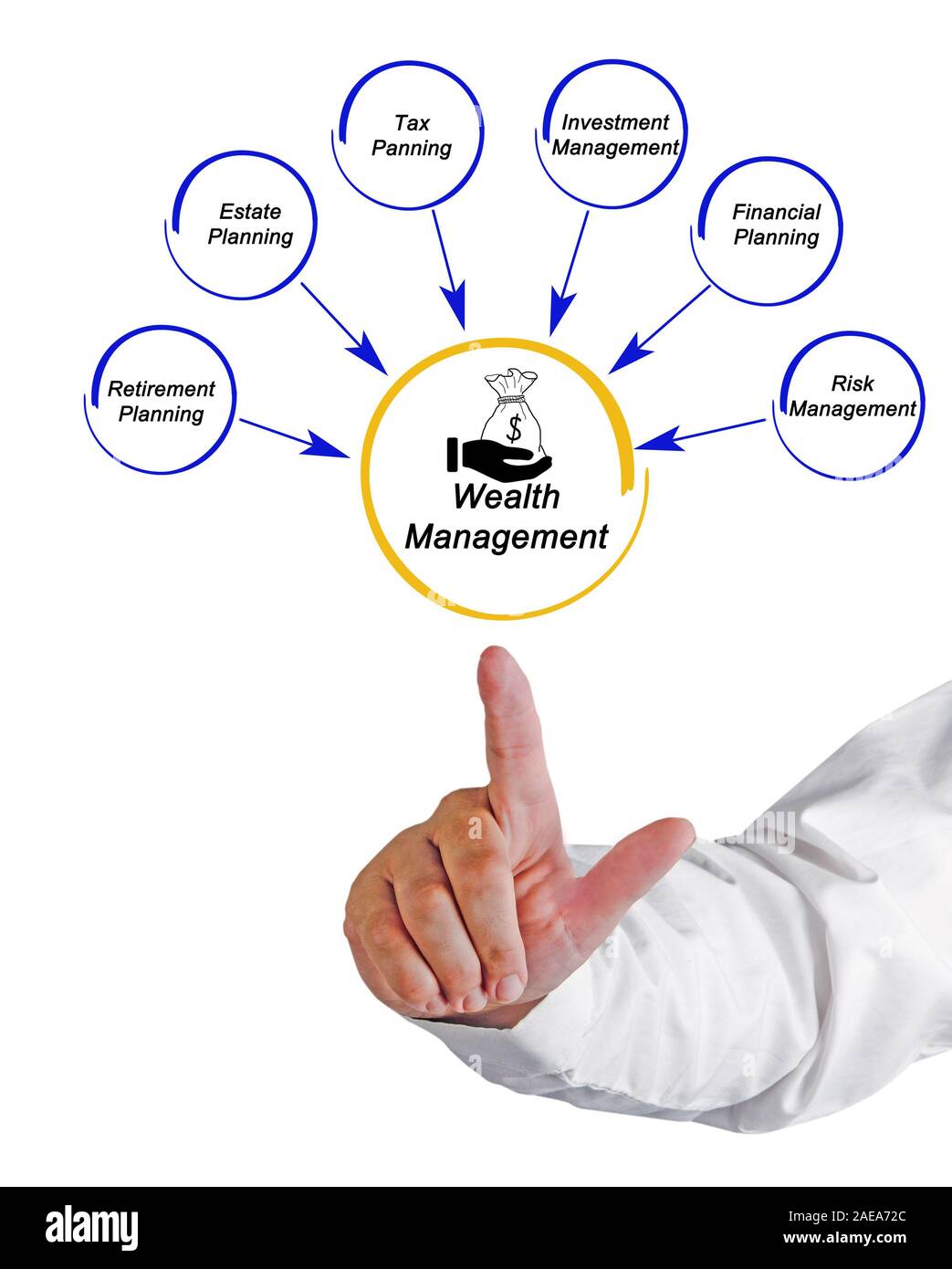 Components of Wealth Management Stock Photo - Alamy