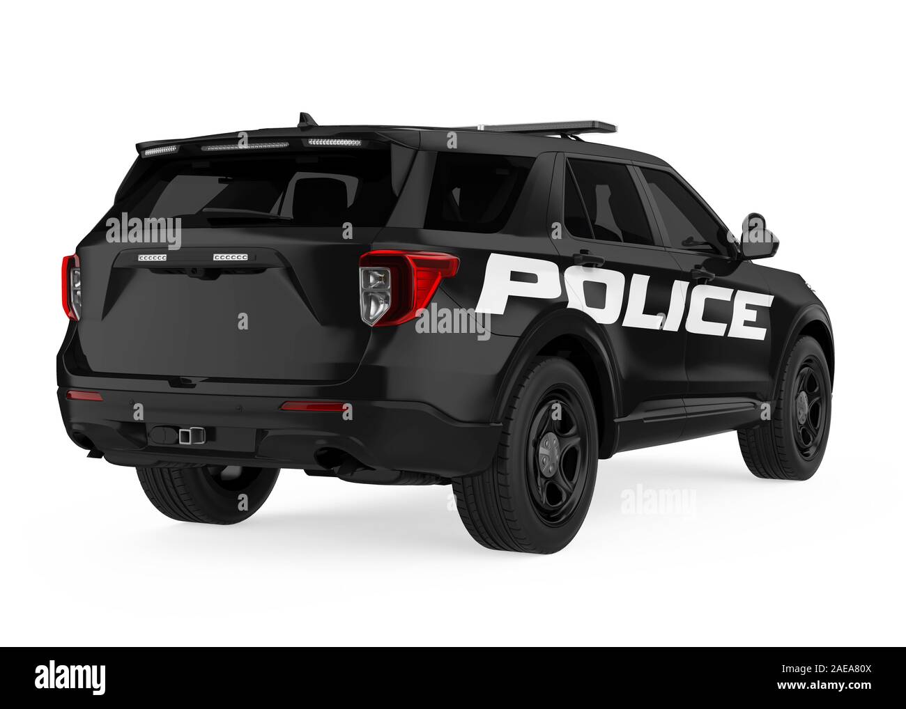 Police Car Isolated Stock Photo - Alamy