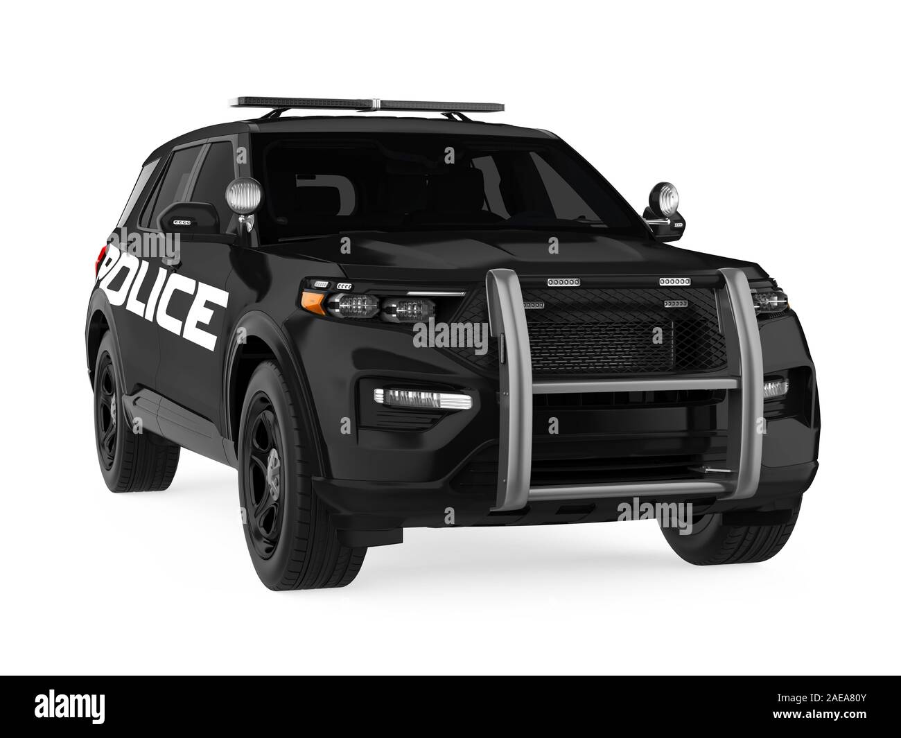 Police Car Isolated Stock Photo - Alamy