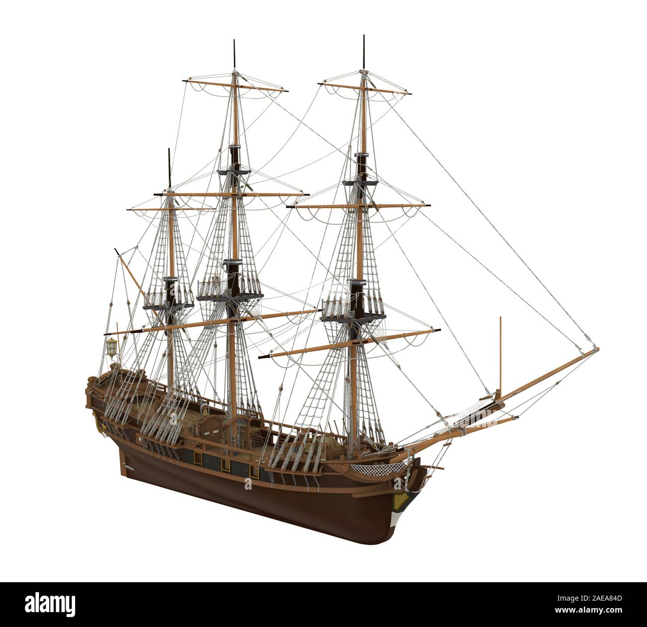 Sail Ship Isolated Stock Photo - Alamy