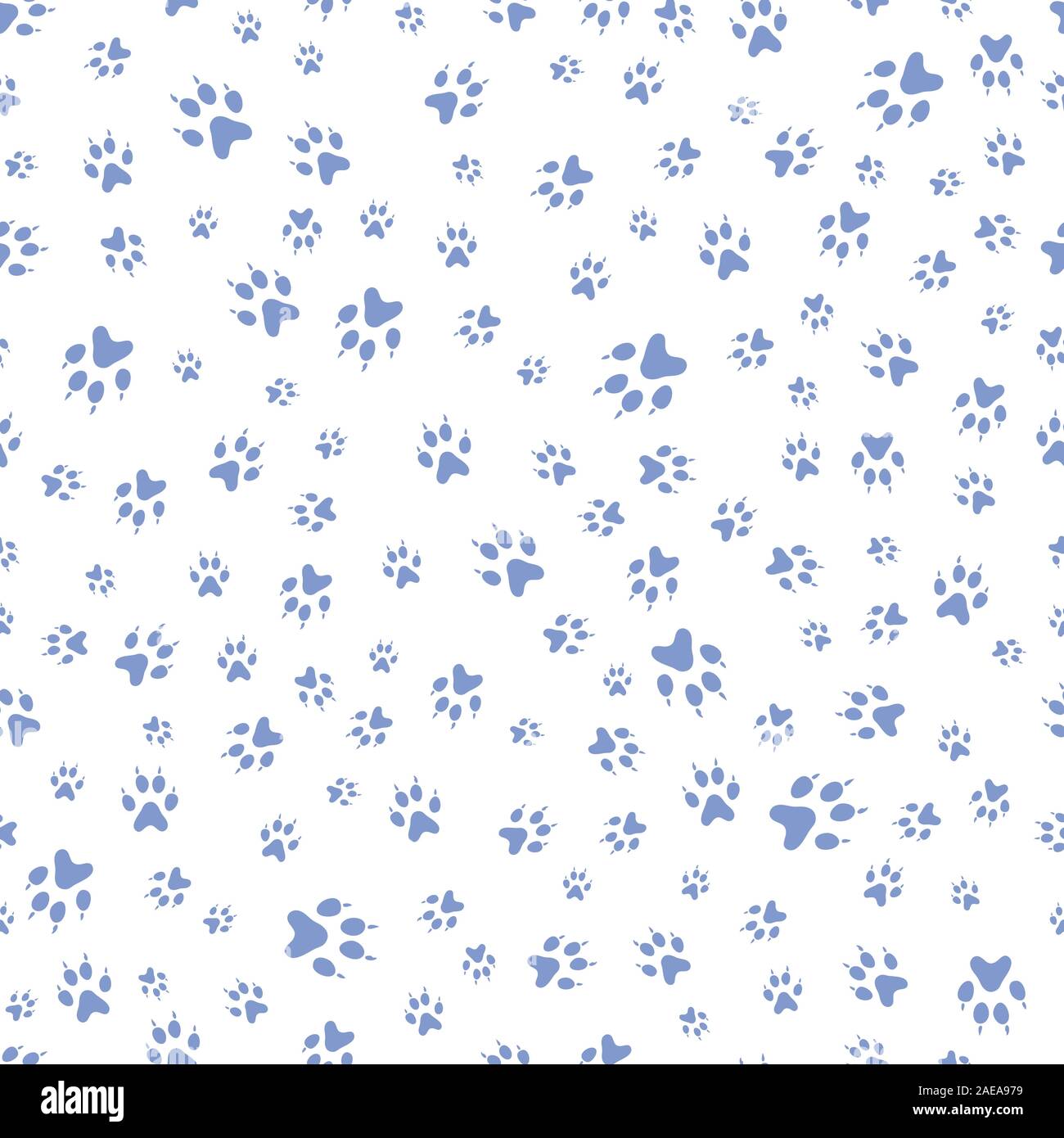 Vector seamless pattern with dog paw tracks. Animal background. Pet ...