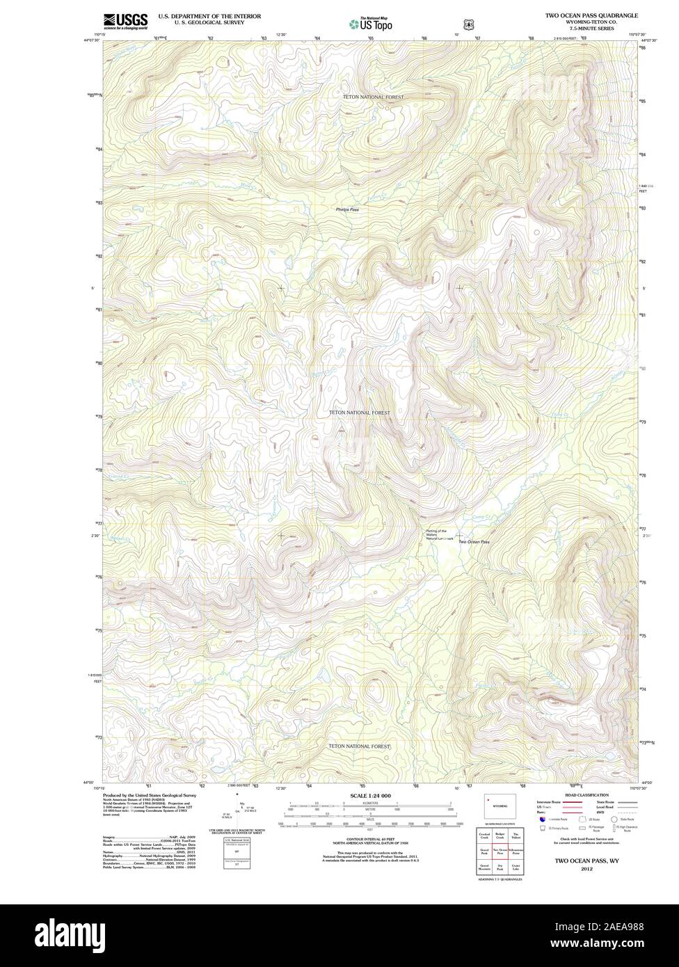 WY Two Ocean Pass 20120620 TM Restoration Stock Photo - Alamy