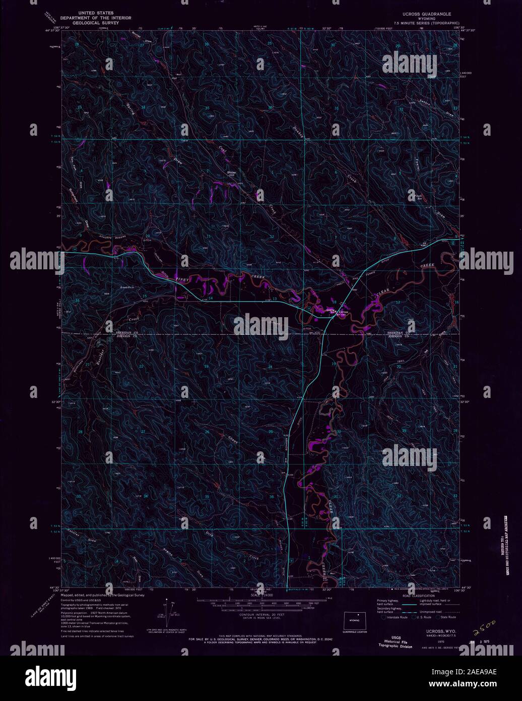 Map of ucross hi-res stock photography and images - Alamy