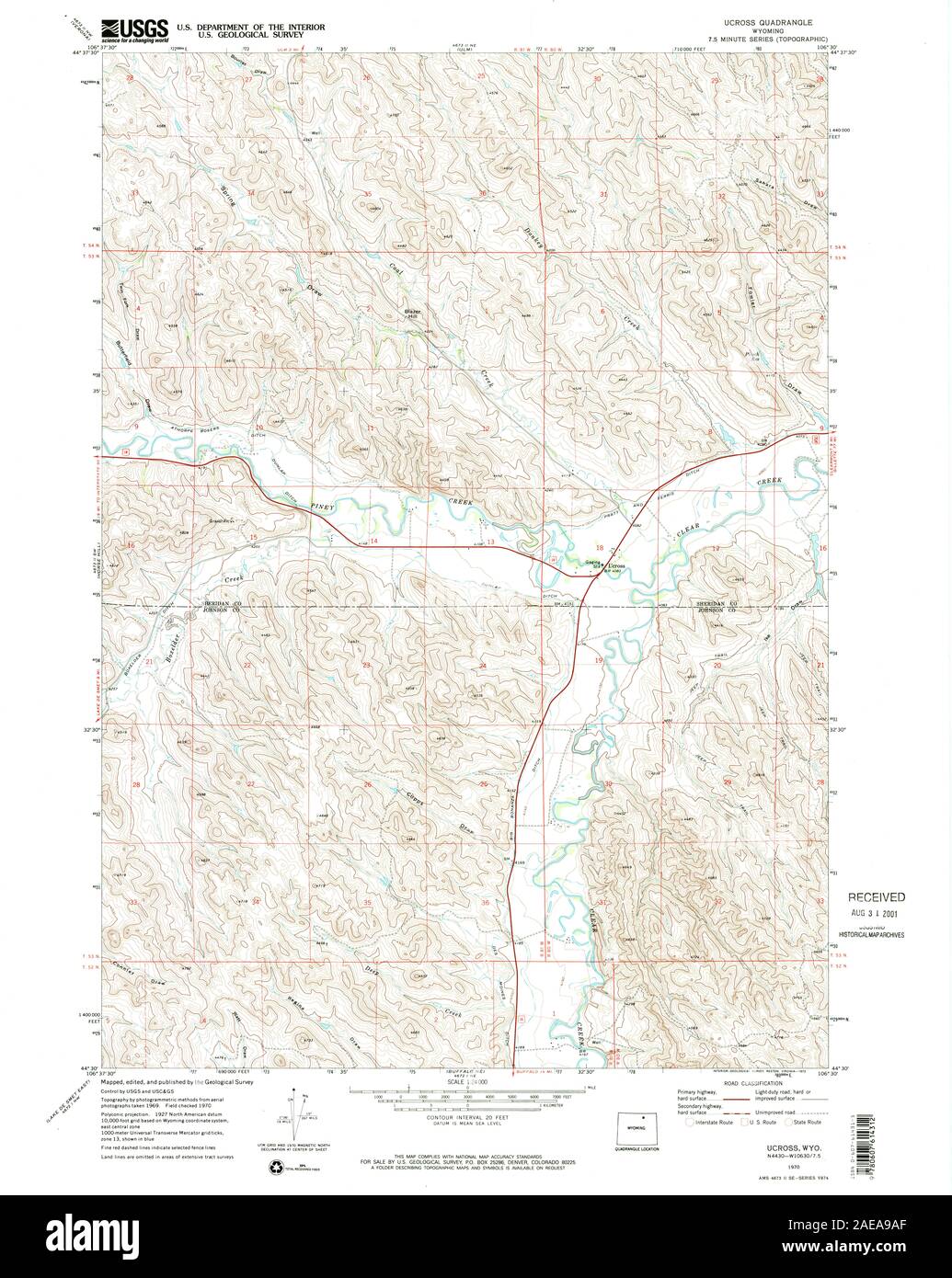 Map of ucross hi-res stock photography and images - Alamy